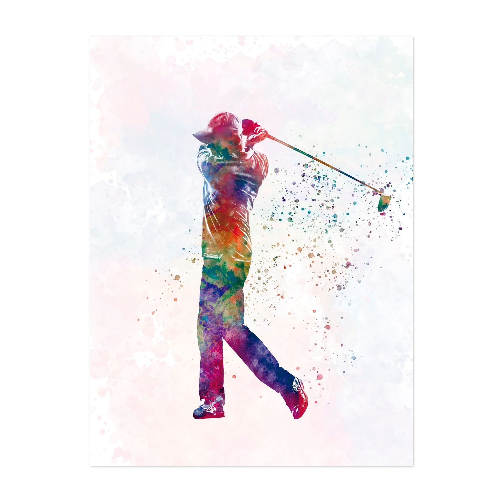 golf player 01 - Illustration Golf Abstract Modern Art Watercolor ...