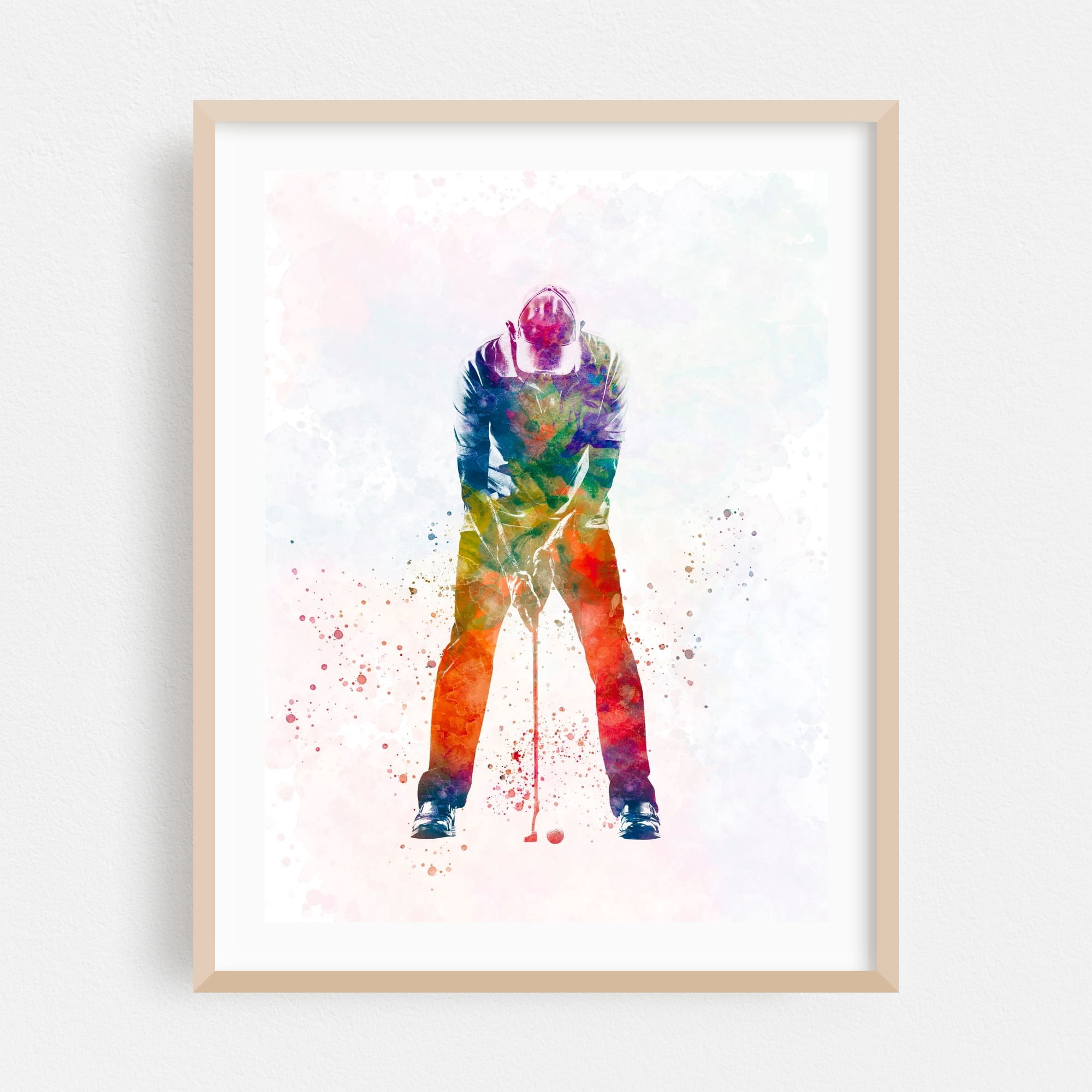 golf player 02 - Illustration Golf Modern Art Watercolor Sports ...