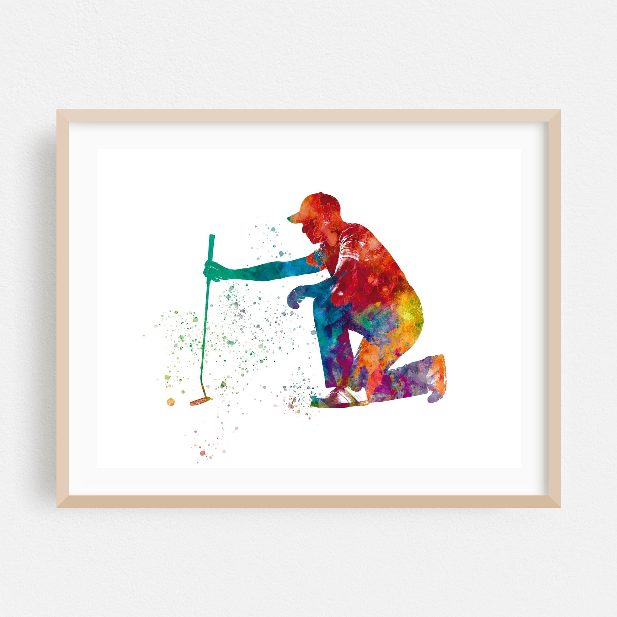 golf player 03 - Illustration Golf Abstract Sports Watercolor Modern ...