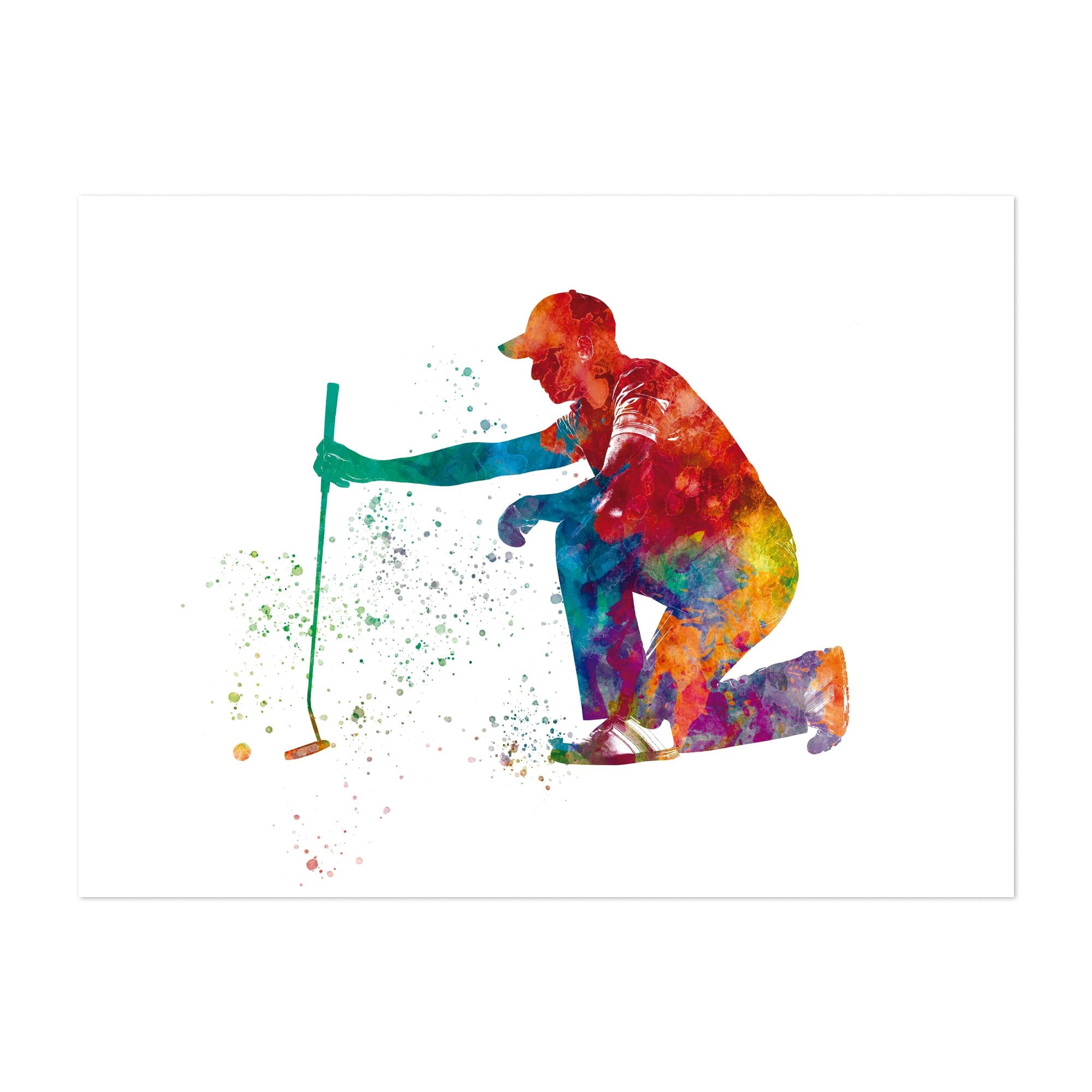golf player 03 - Illustration Golf Abstract Sports Watercolor Modern ...