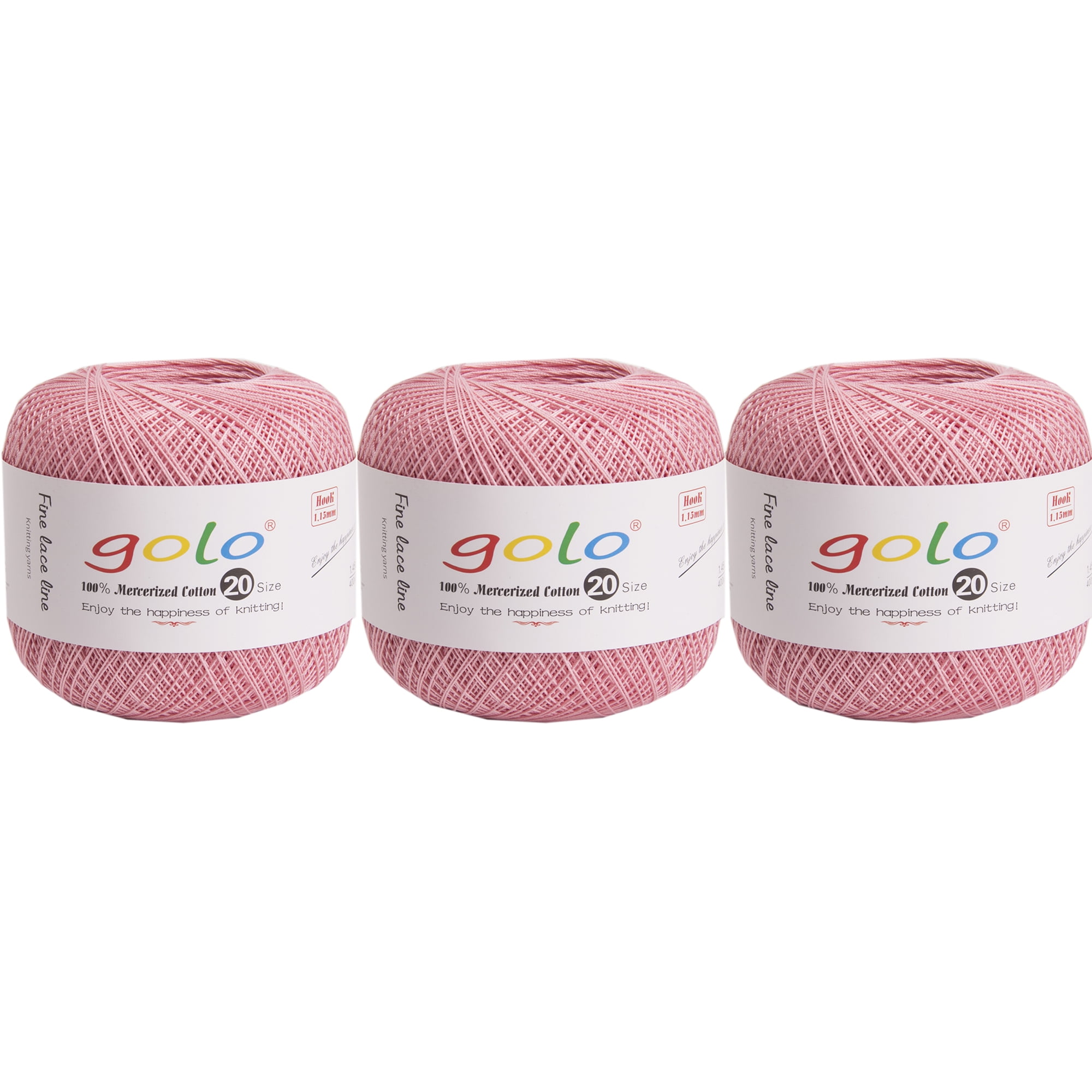 golo 3 Balls Crochet Thread Size 20 Yarn for Crocheting Crochet Yarn for hand knitting - Walmart.com