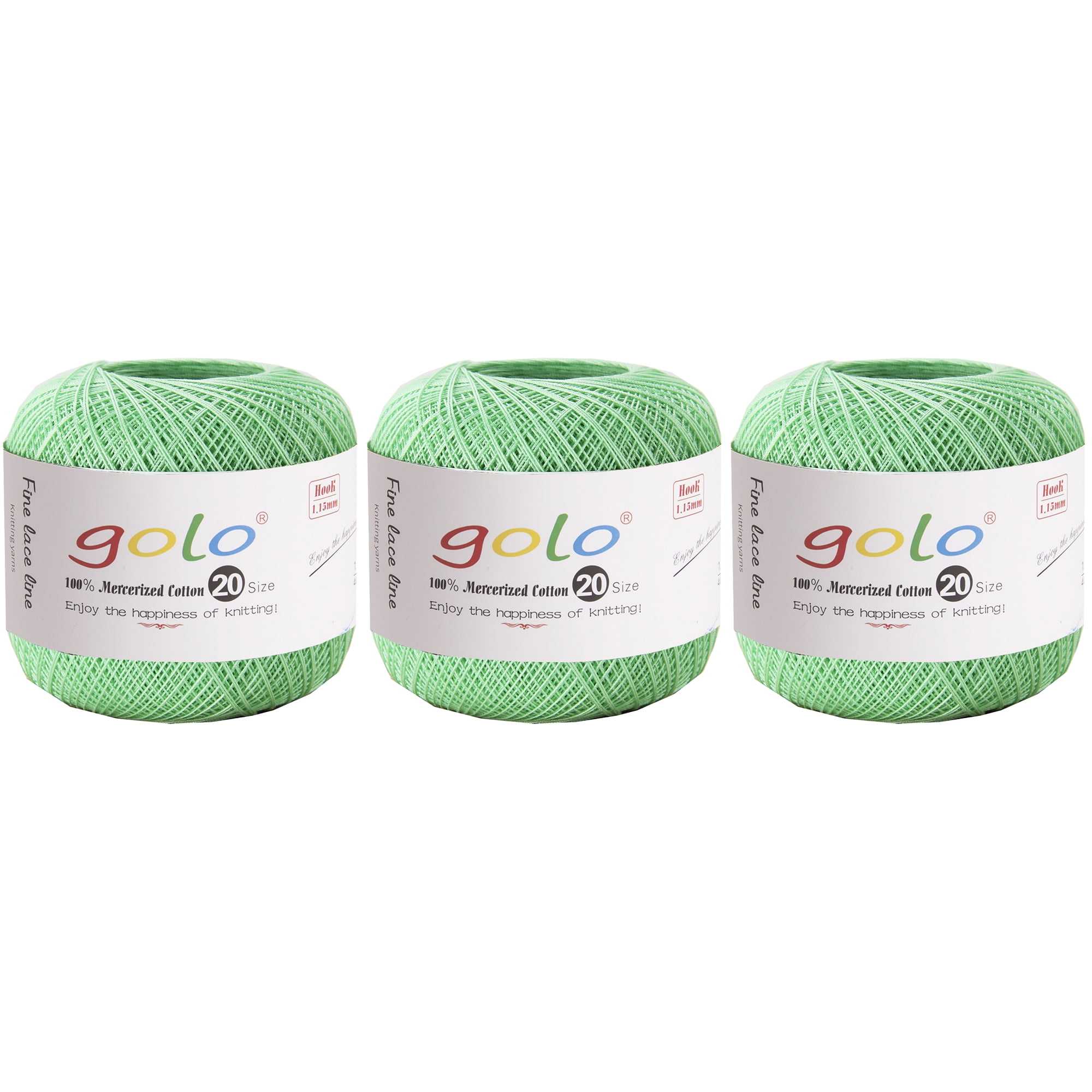 golo 3 Balls Crochet Thread Size 20 Yarn for Crocheting Crochet Yarn ...
