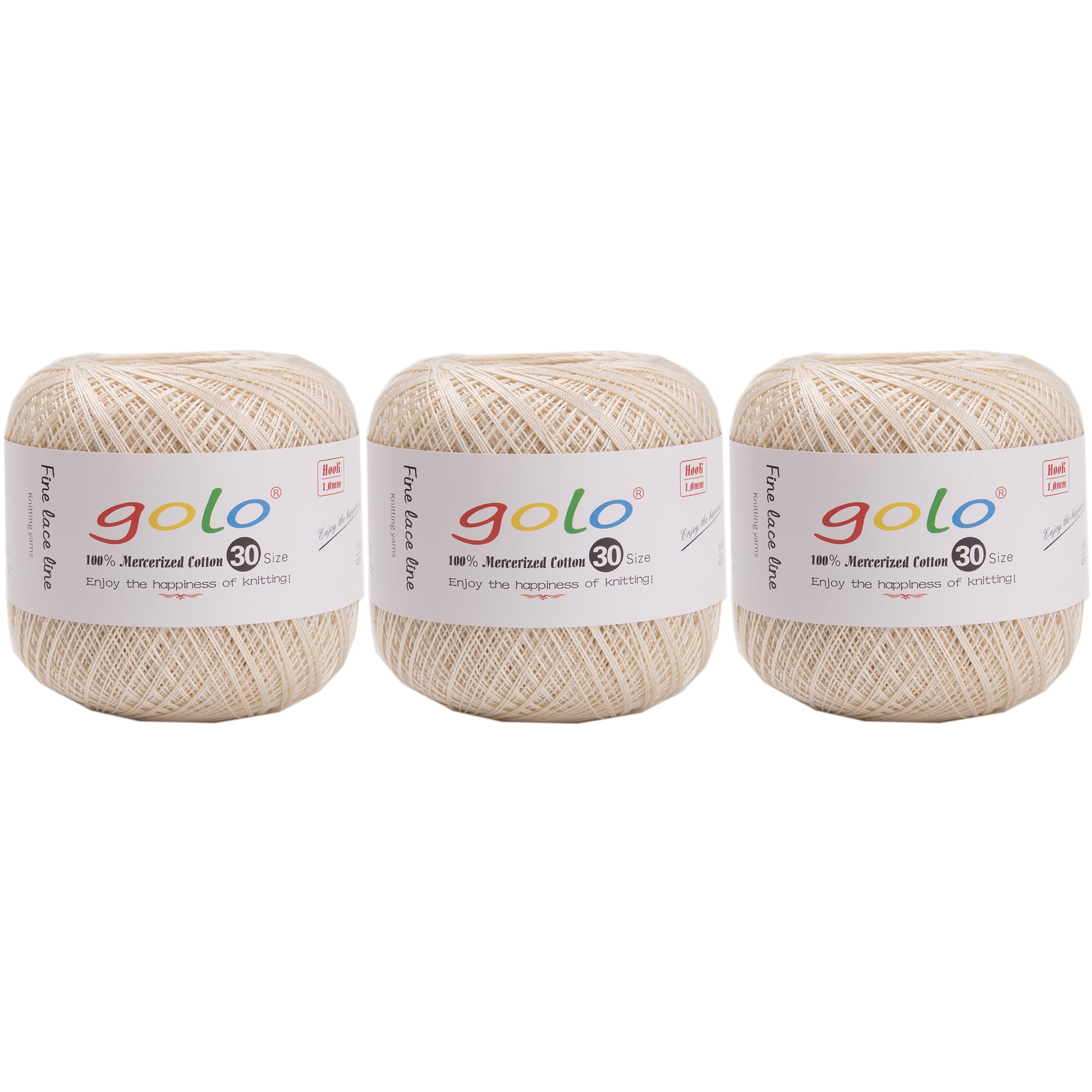 golo 3 Balls Crochet Thread Size 30 Yarn for Crocheting Crochet Yarn ...