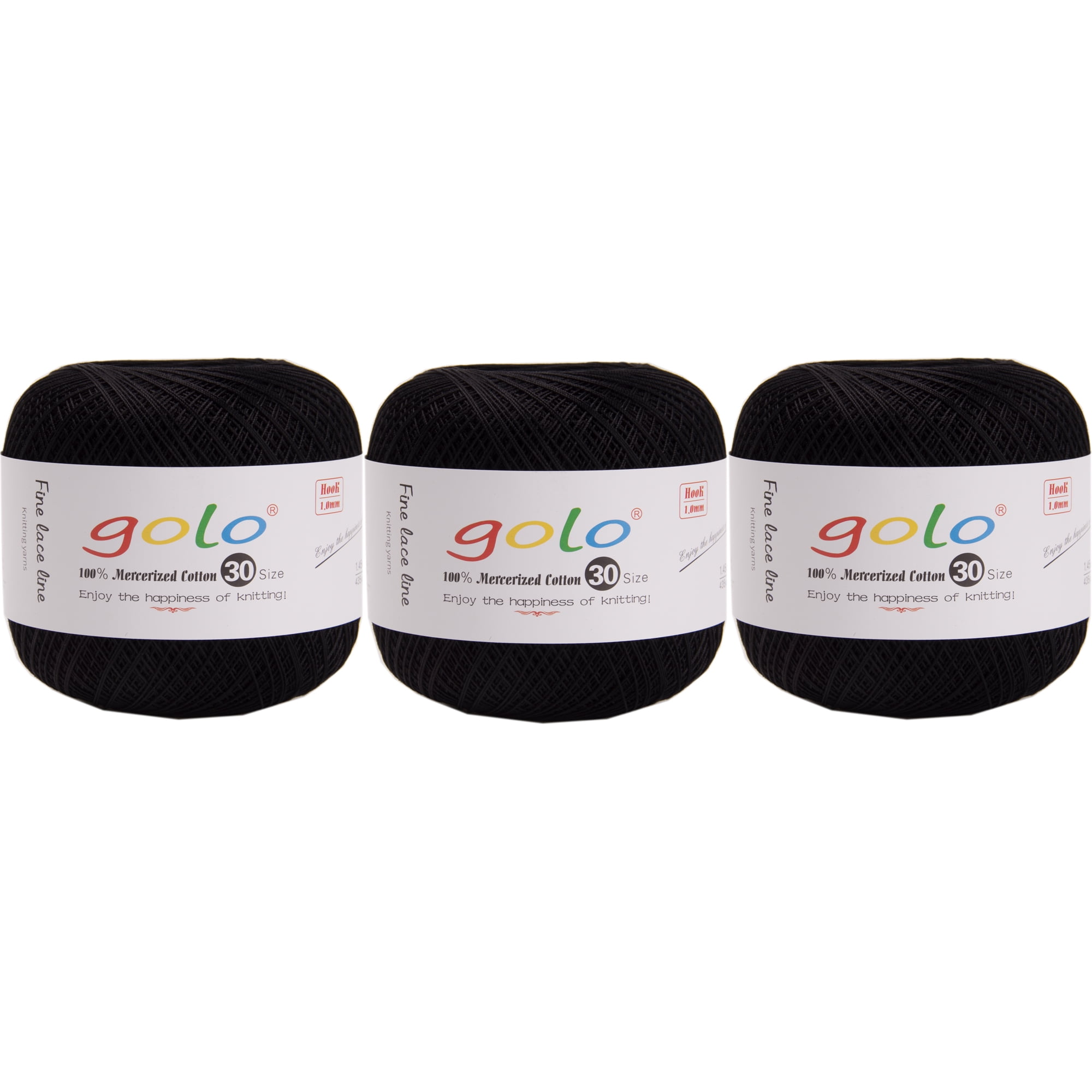 golo 3 Balls Crochet Thread Size 30 Yarn for Crocheting Crochet Yarn ...