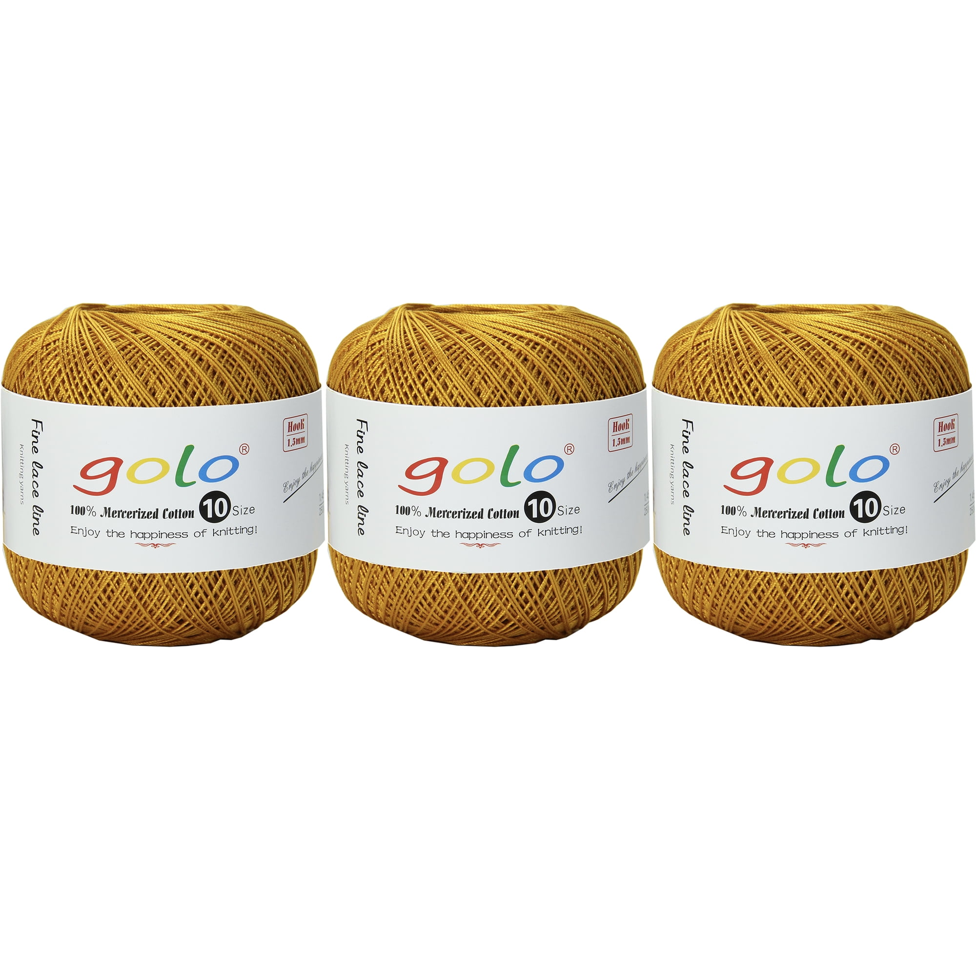 golo 3 Balls Crochet Thread Size 10 Yarn for Crocheting Crochet Yarn ...