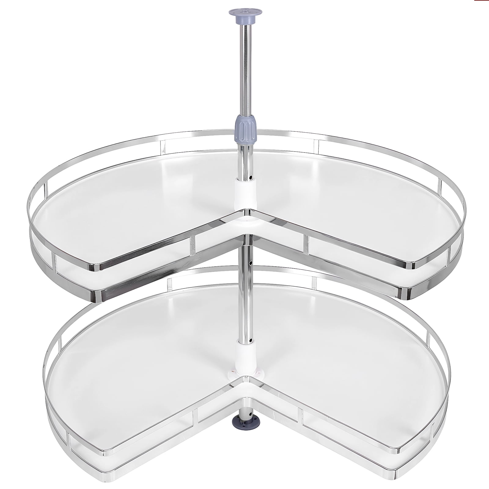 golytefs 32inch 2Tier Kidney Corner Cabinet Lazy Susan Adjustable ...