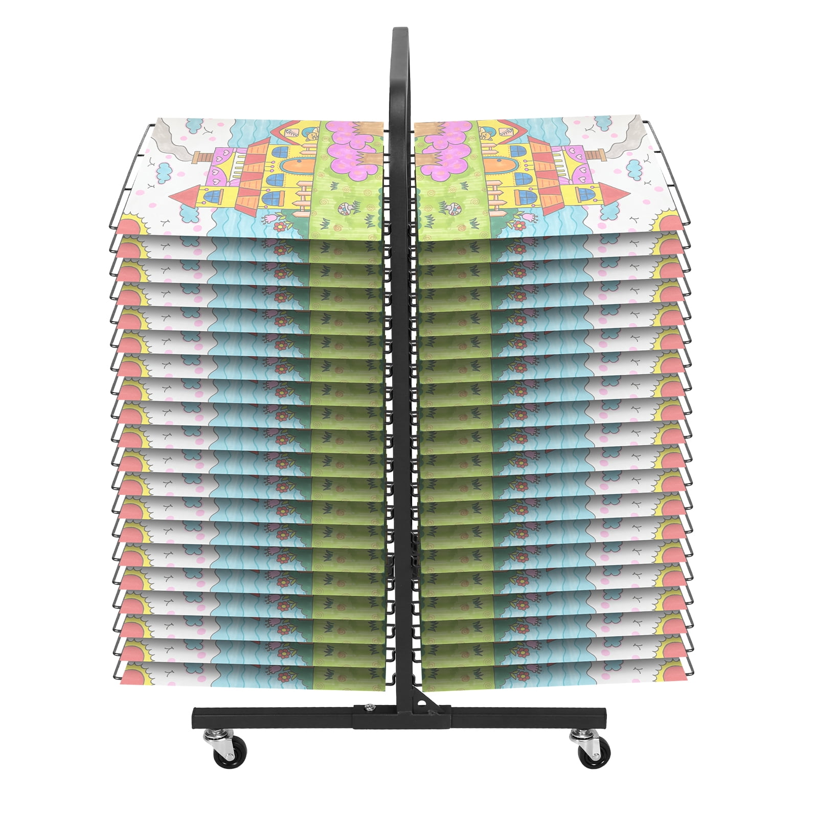 golytefs 40 Shelf Art Storage Rack with 4 Caster Wheels Arts And Crafts ...