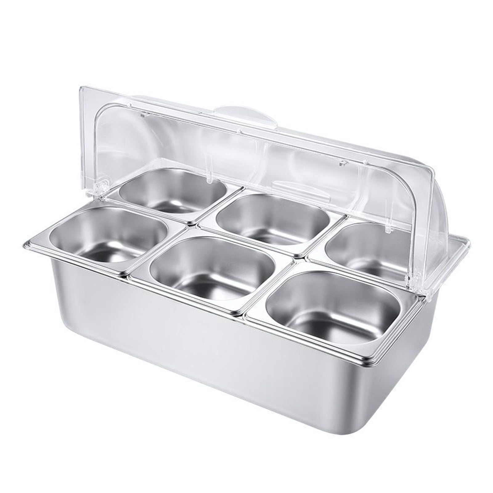 golytefs 6 Pan Countertop Food Serving Display Container for Restaurant ...