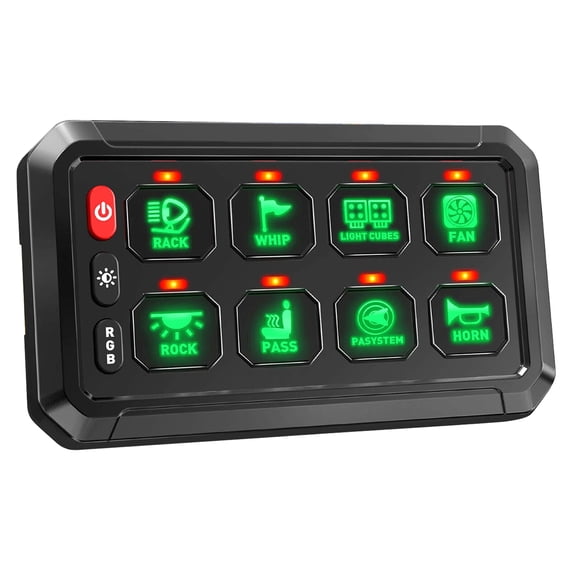golytefs 8 Gang Switch Panel 12V On-off Led Car Switch Panel Circuit ...