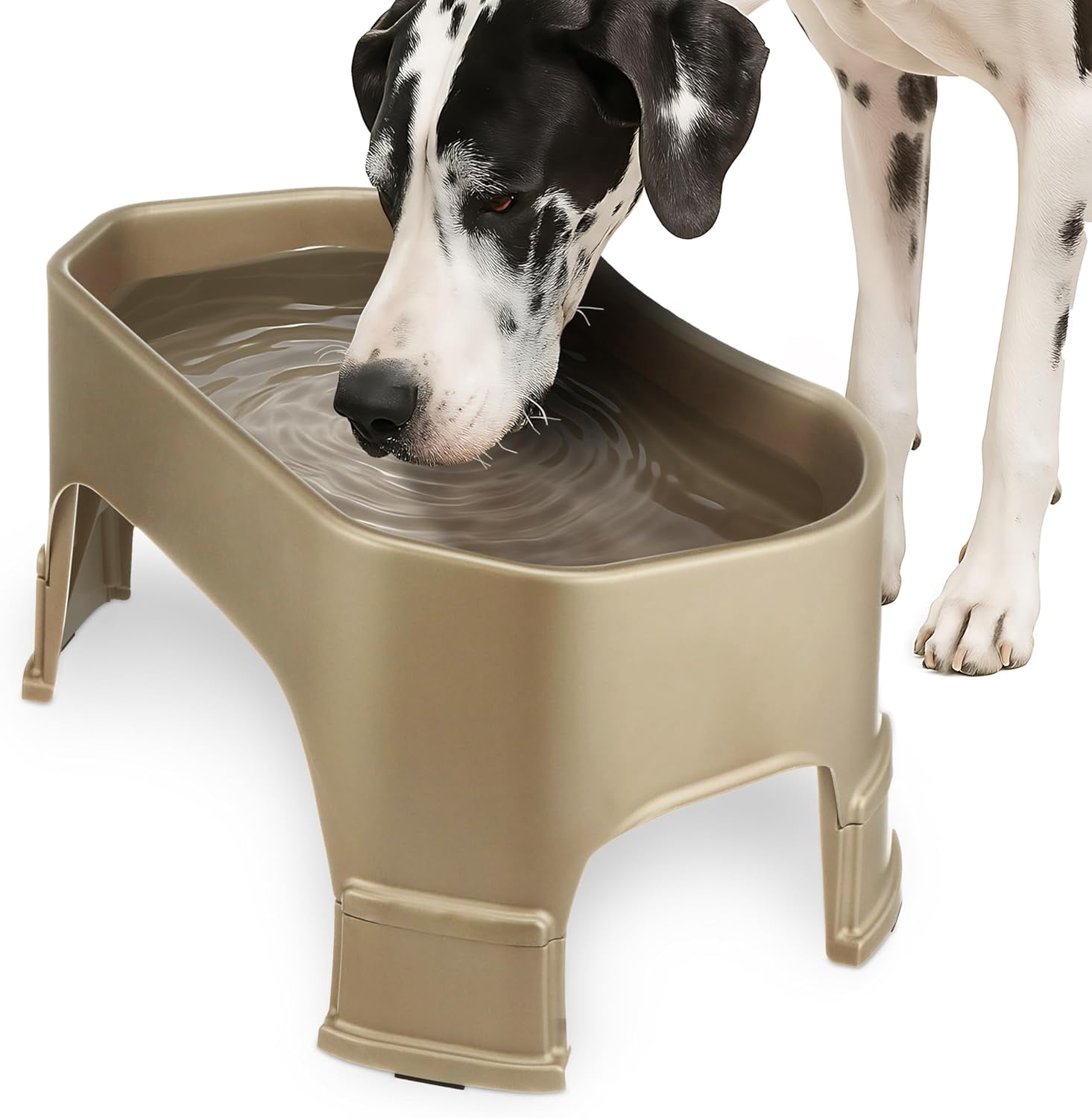 good fortune Extra Large Water Bowl for Dogs, Raised Outdoor Dog Water ...