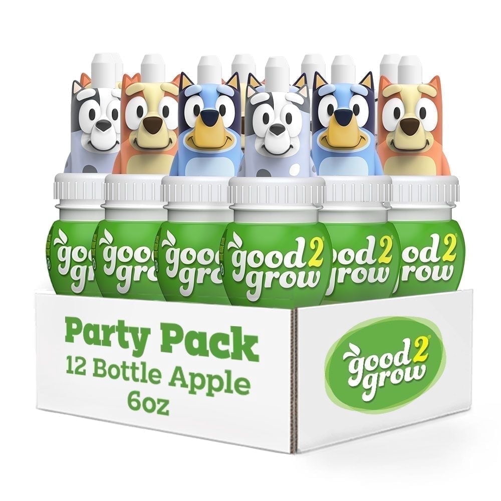 good2grow Bluey 100% Apple Juice Party Pack, 6 fl oz Bottles (Pack of ...
