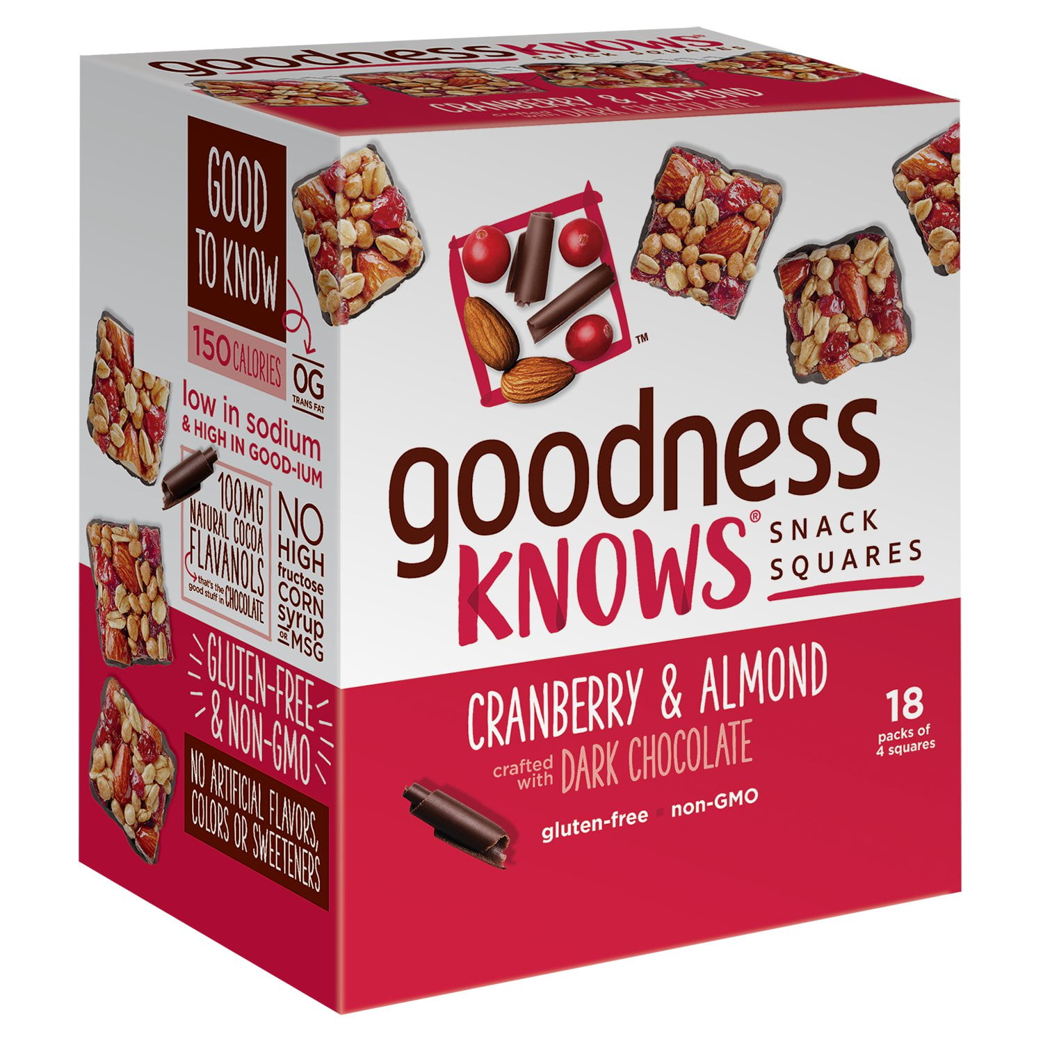 Goodnessknows Cranberry Almond And Dark Chocolate Gluten Free Snack