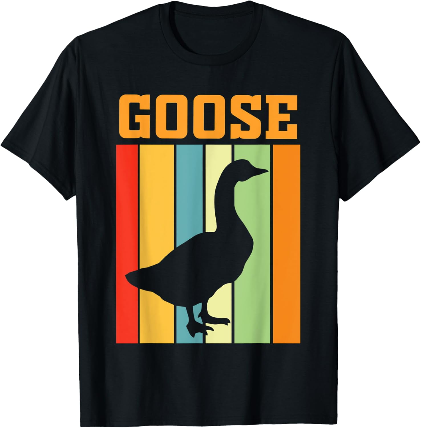 goose Shadow silhouette in Retro Colors T-Shirt men and women can wear ...