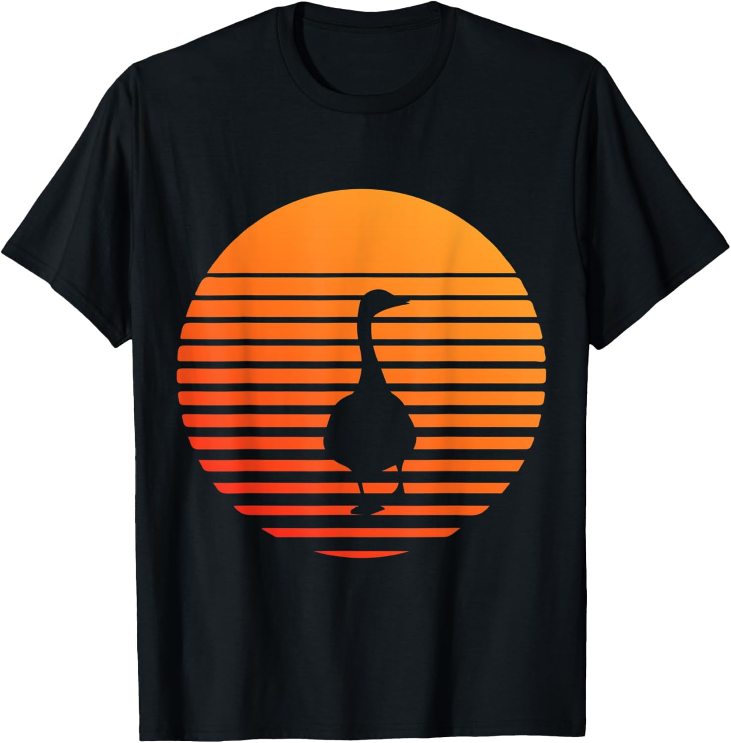 goose Shadow silhouette in front of a Sun T-Shirt men and women can ...