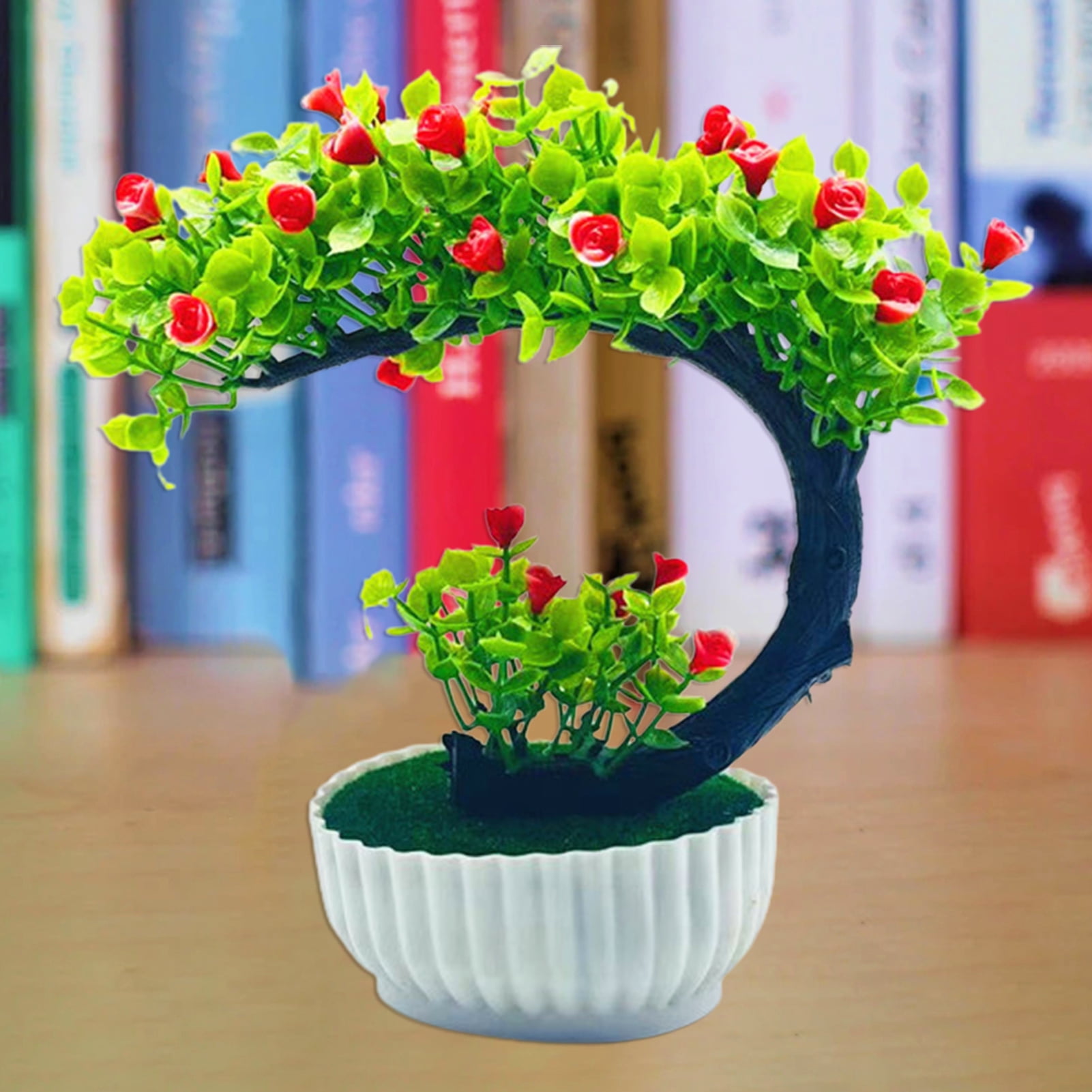 gotofar Fake Bonsai Romantic No Watering Plastic Beautiful Artificial ...
