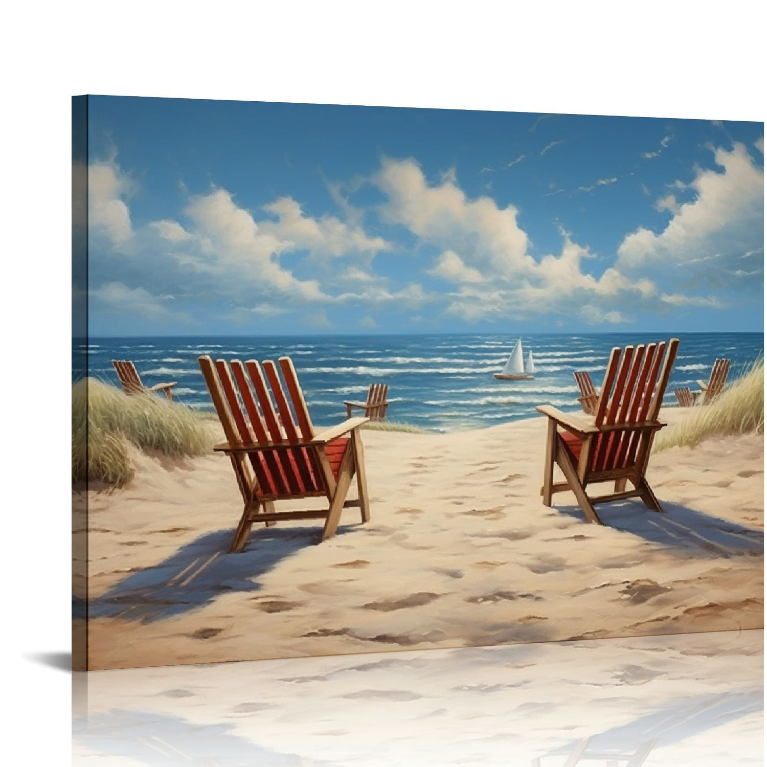 gouleft Beach Canvas Wall Art, Blue 127 Tropical Ocean Coastal Posters ...