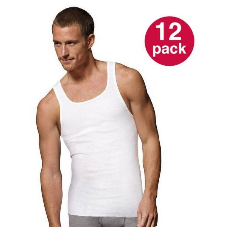3 6 12 Pack Men Tank Top 100 Cotton A Shirt Wife Beater Ribbed Ribbed