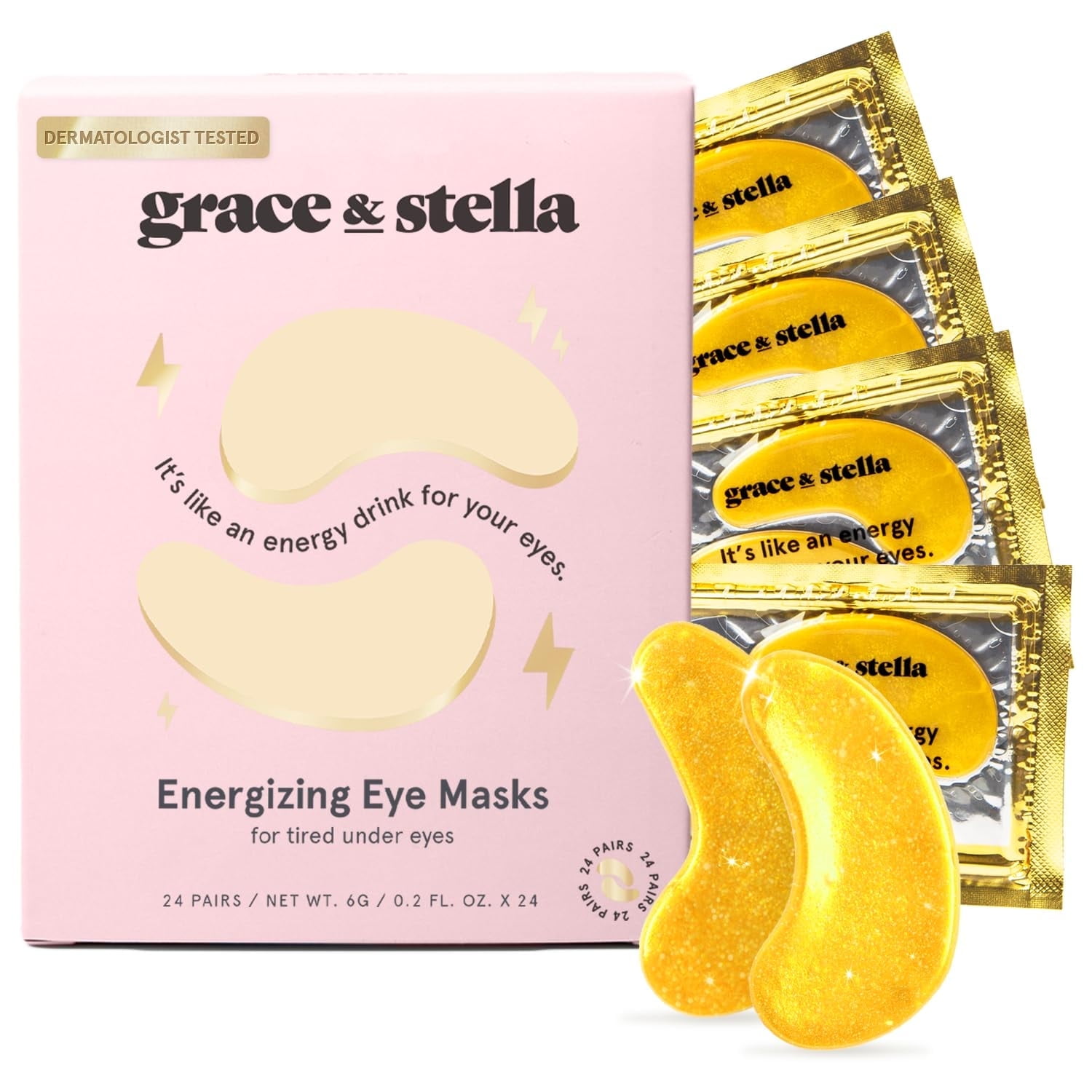 Grace & Stella Gold Under Eye Mask (24 Pairs) - Dark Circles, Puffy ...