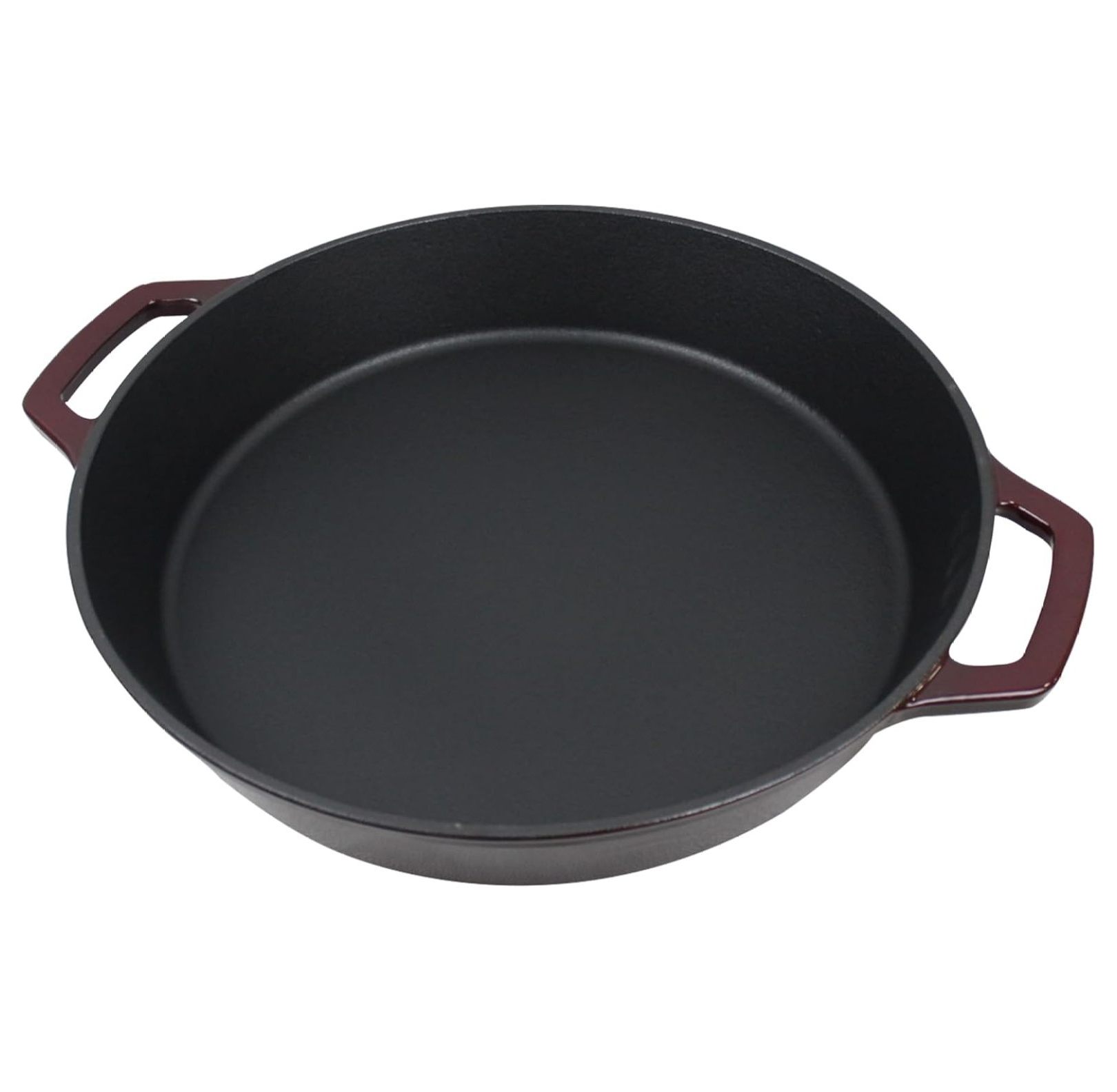 grade Large,Cast Iron Enameled Cookware (Skillet 17", Merlot) Dual ...