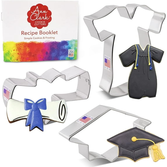 **graduation cookie cutters 3-pc. set made in the usa, graduation cap ...