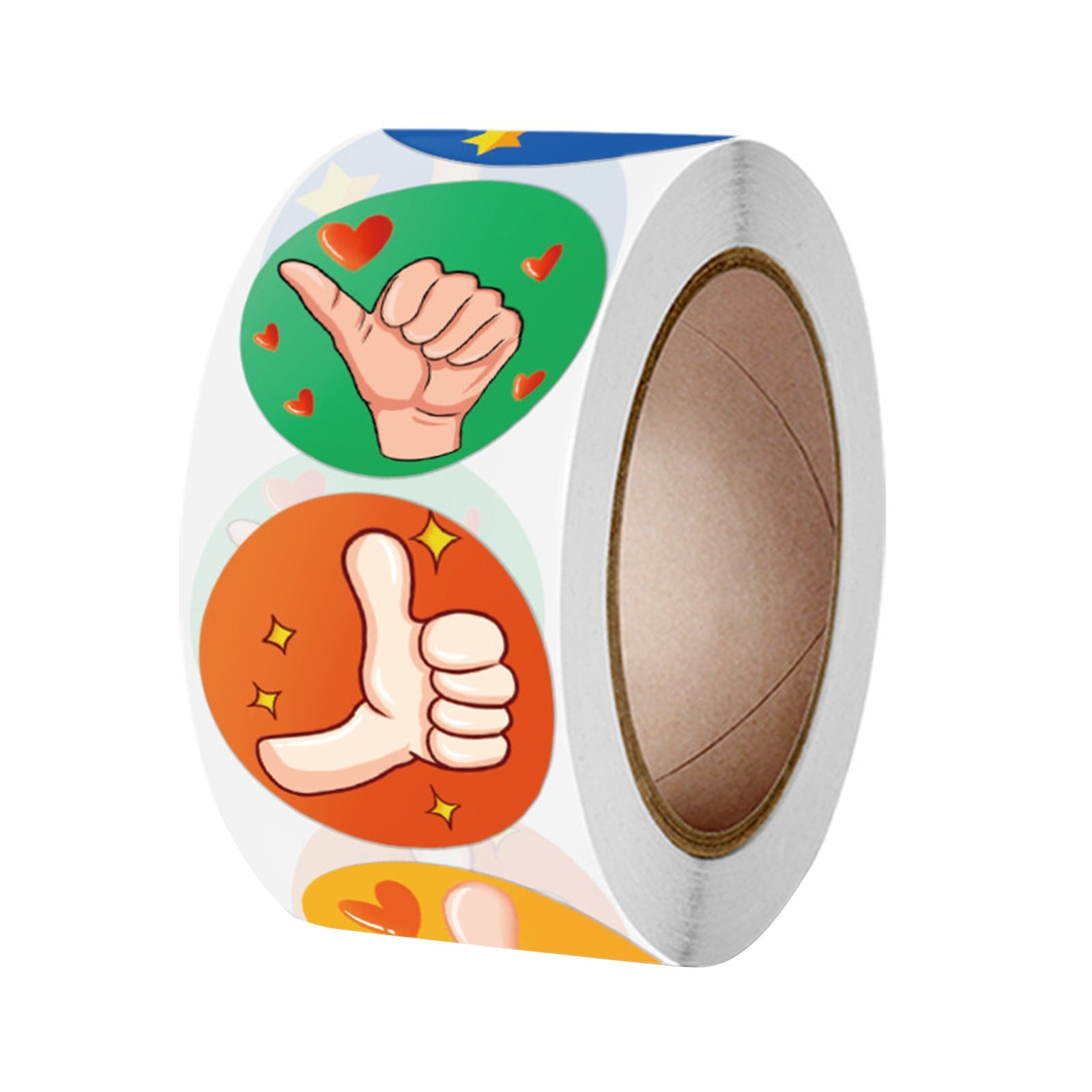 graduation stickers 2024 1 Roll Of Sticker Round Cartoon Thumb Up ...
