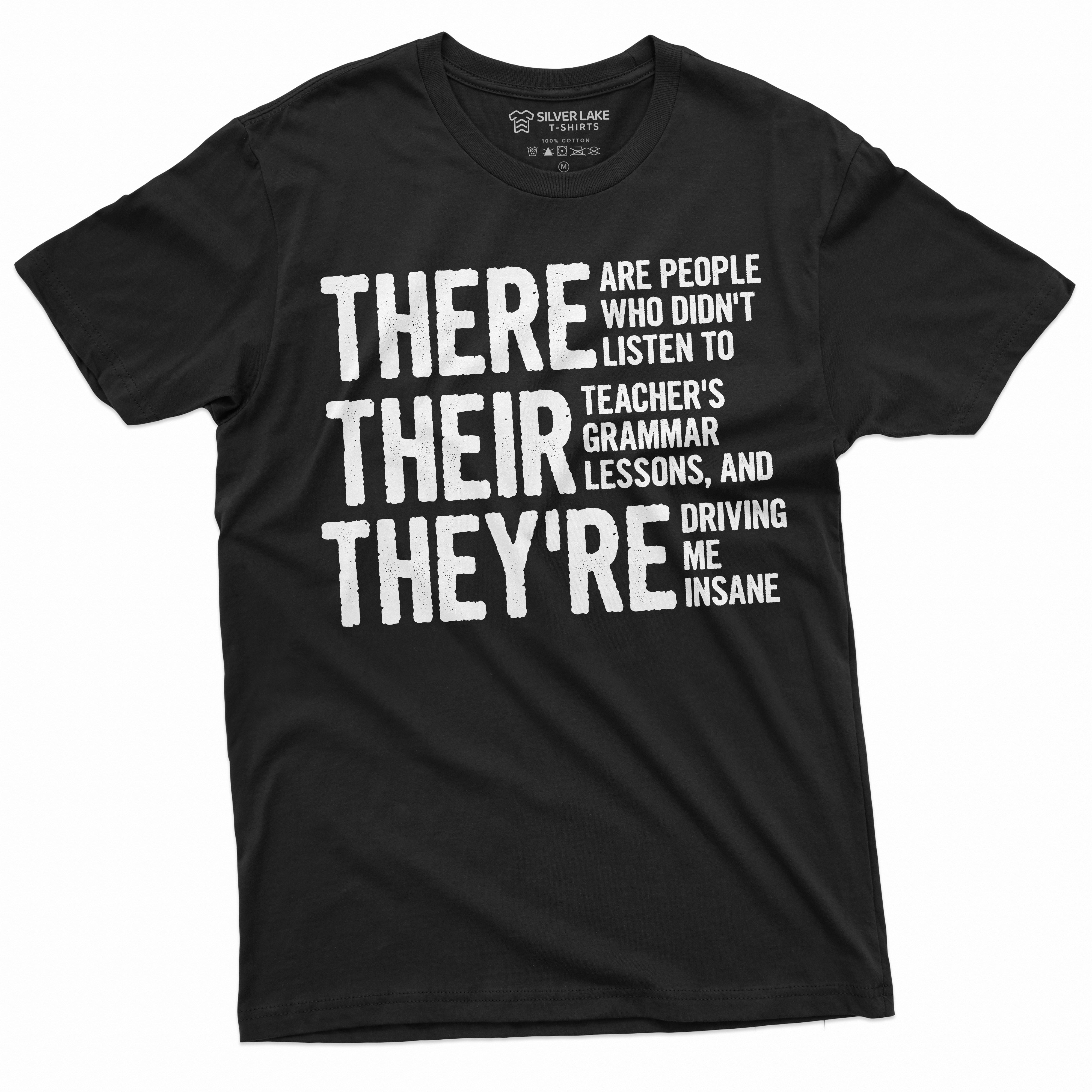 grammar Funny T-shirt English school teacher student shirt grammar ...