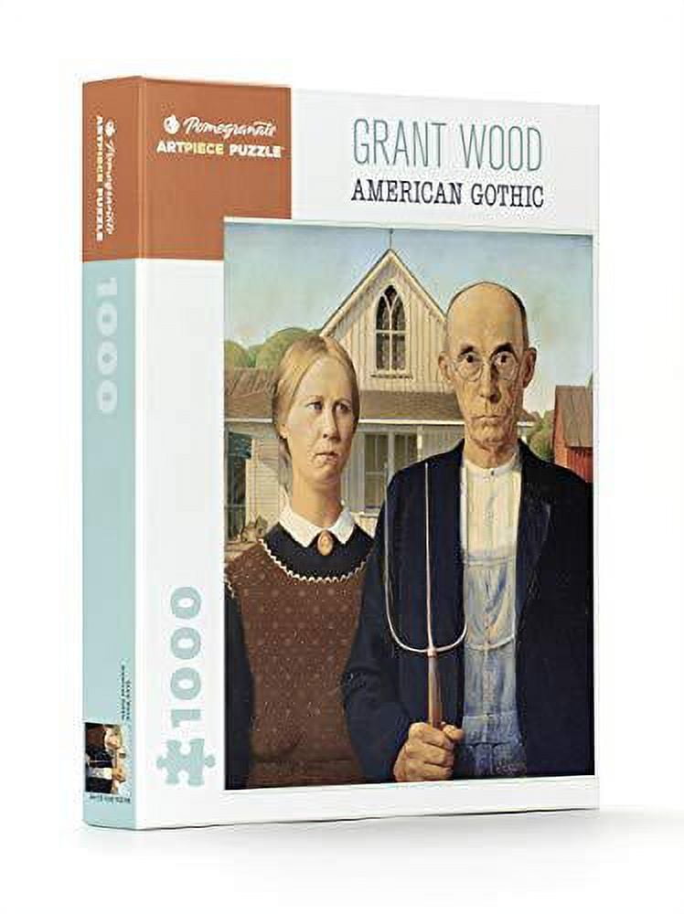 grant wood: american gothic 1000-piece jigsaw puzzle (pomegranate) 20 ...