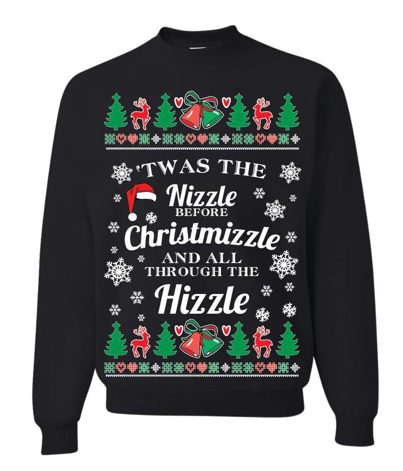 graphic sweatshirt USA, OnCoast 'Twas The Nizzle Before Christmizzle ...