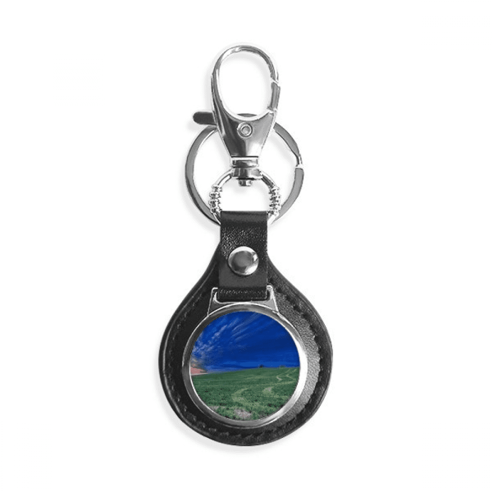 grassland green blue key link chain keyholder finder hook metal ...