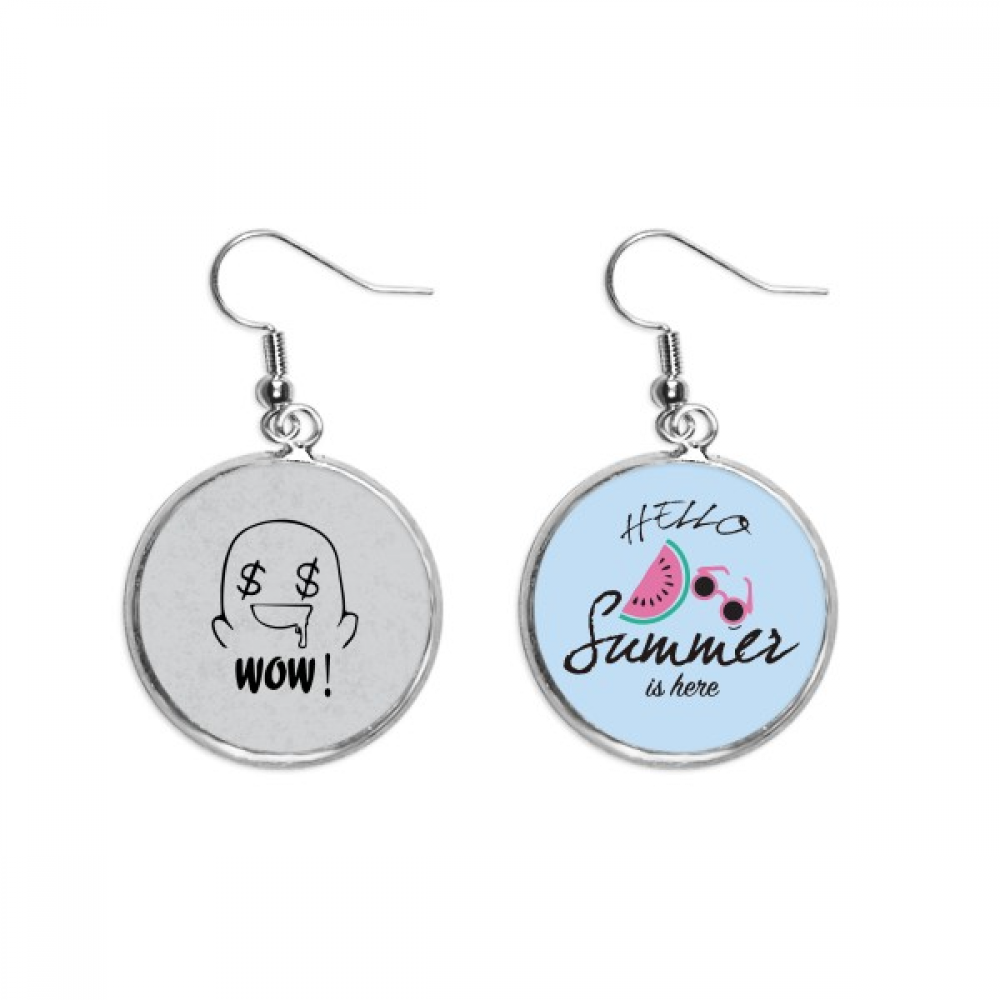 greedy rich cute chat fcartoon earring drop summer watermelon earring ...