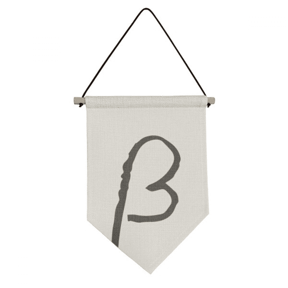 greek alphabet beta black Canvas Flag Hanging Wall Art Decor Banner ...