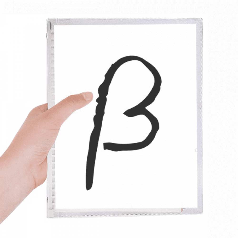 greek alphabet beta black notebook loose diary refillable journal ...