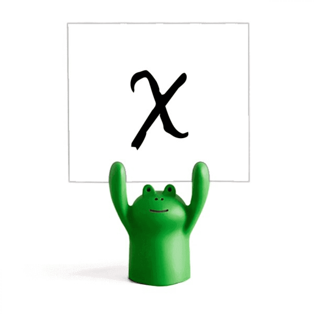 greek alphabet chi black Memo Holder Cartoon Animal Frog Stand ...