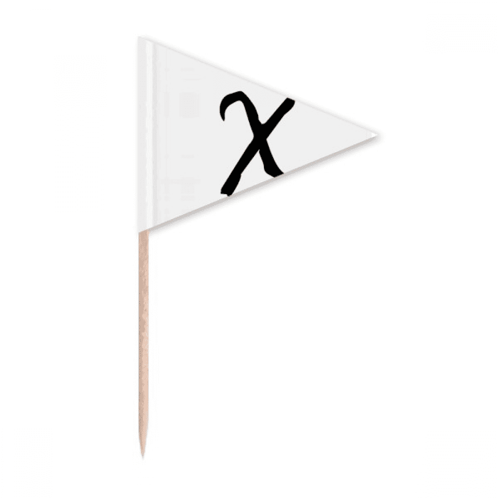 greek alphabet chi black Toothpick Triangle Cupcake Toppers Flag ...