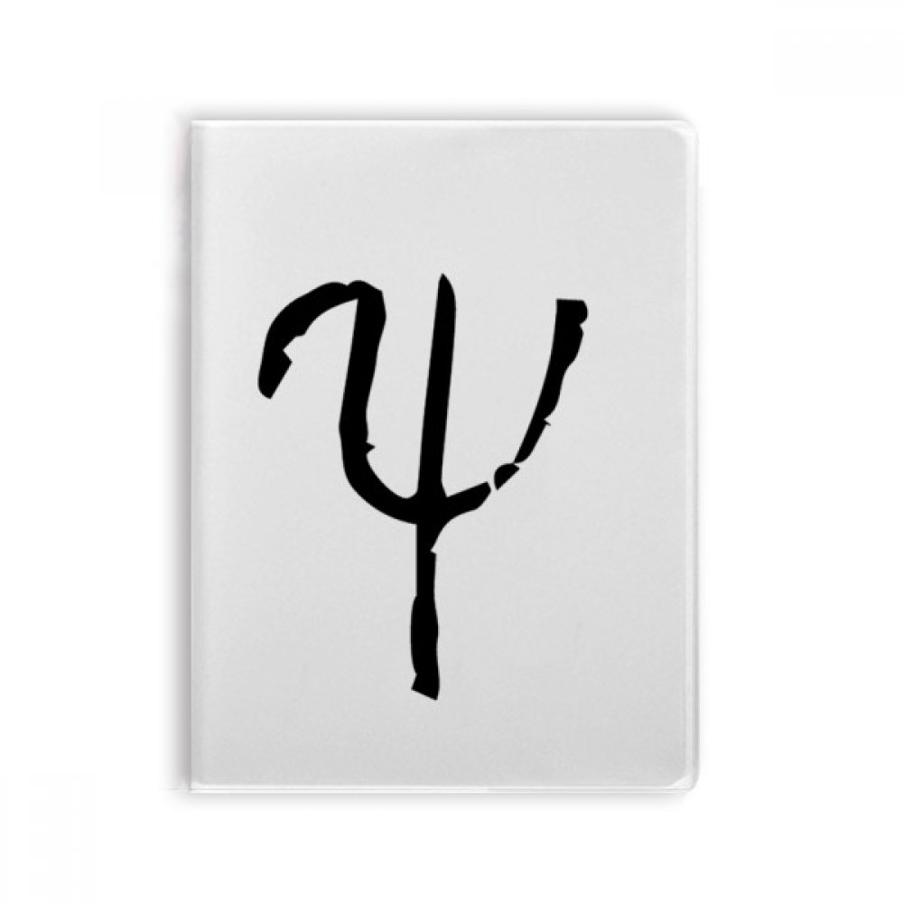 greek alphabet psi black notebook gum cover diary soft cover journal ...