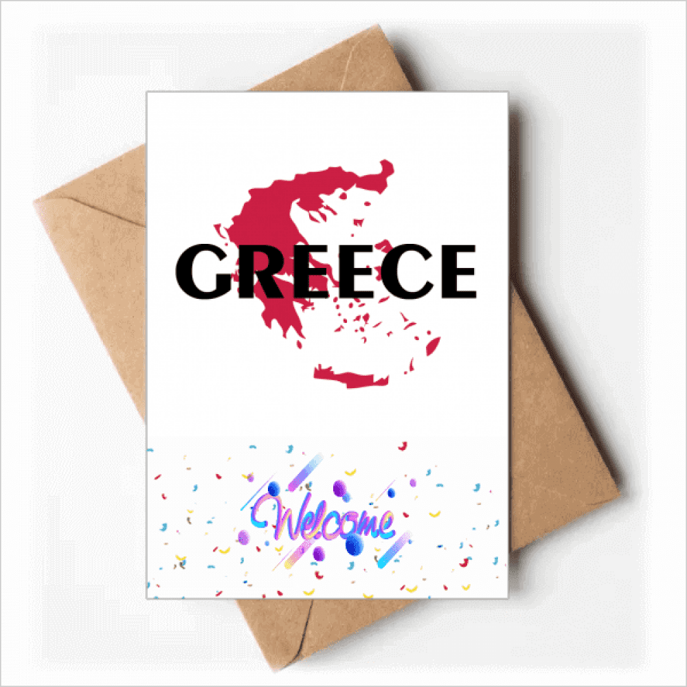 greek euan map myth art deco fashion Welcome Back Greeting Cards ...