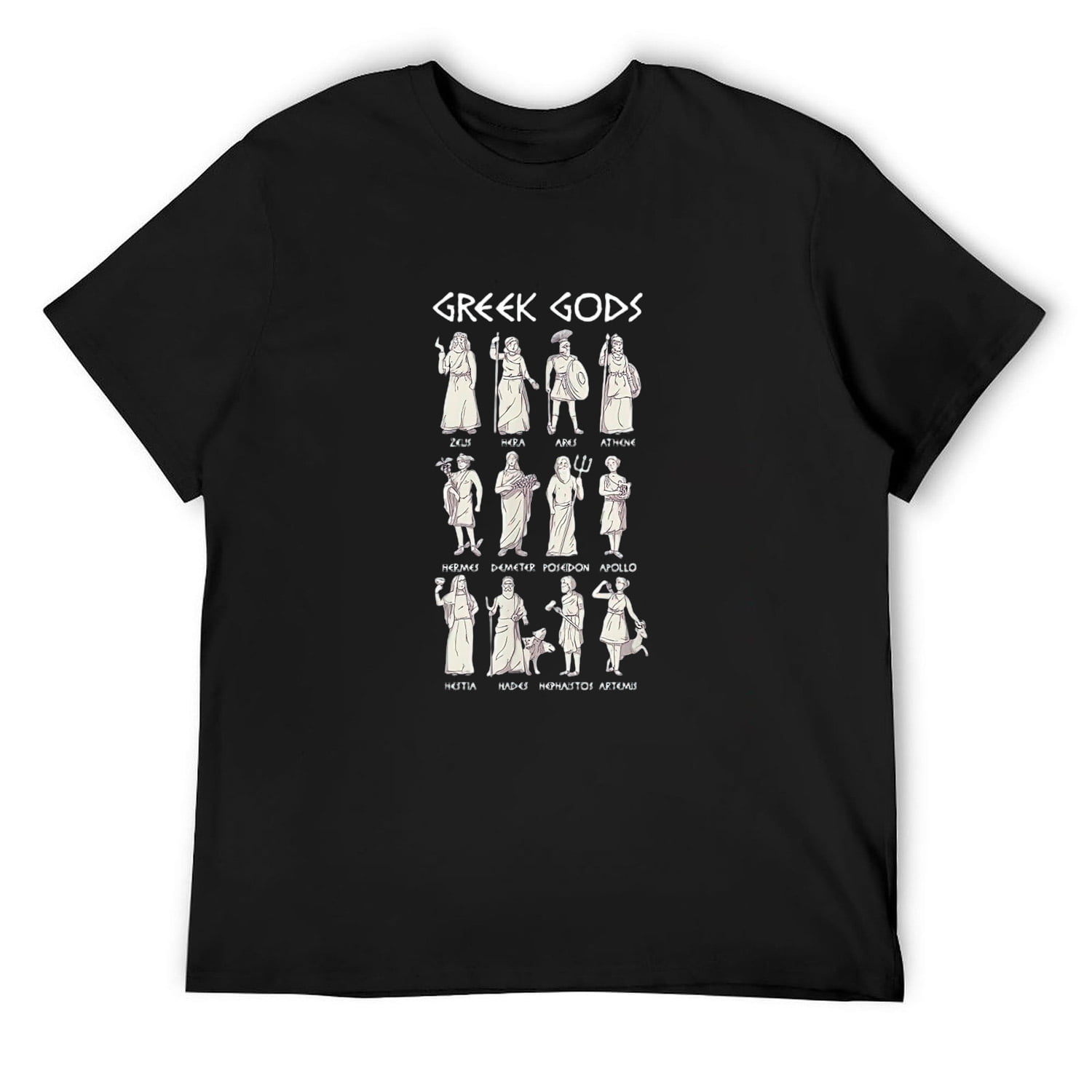 greek gods list Design for a greek gods fan T-Shirt Black 3X-Large - Walmart.com