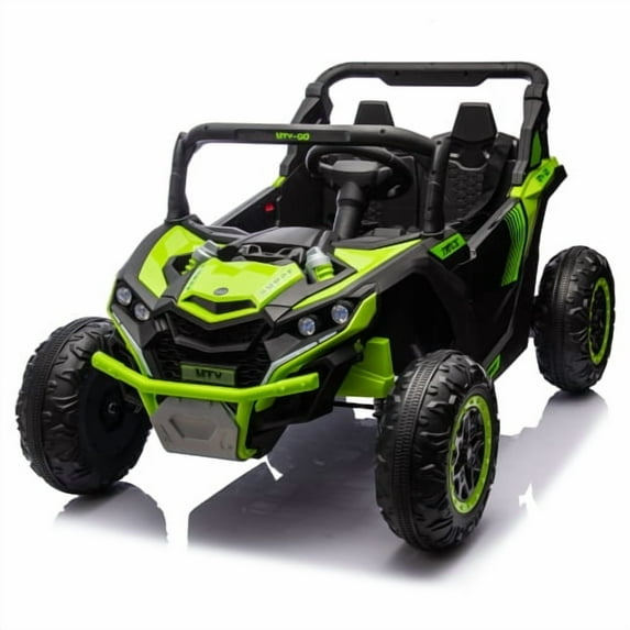 green 24V Two-Seater Kids Ride On UTV W/Parents Remote Control,Four ...