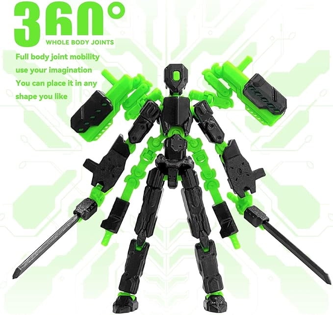 green Action Figure Set, T13 Action Figure Set - Fully Articulated ...