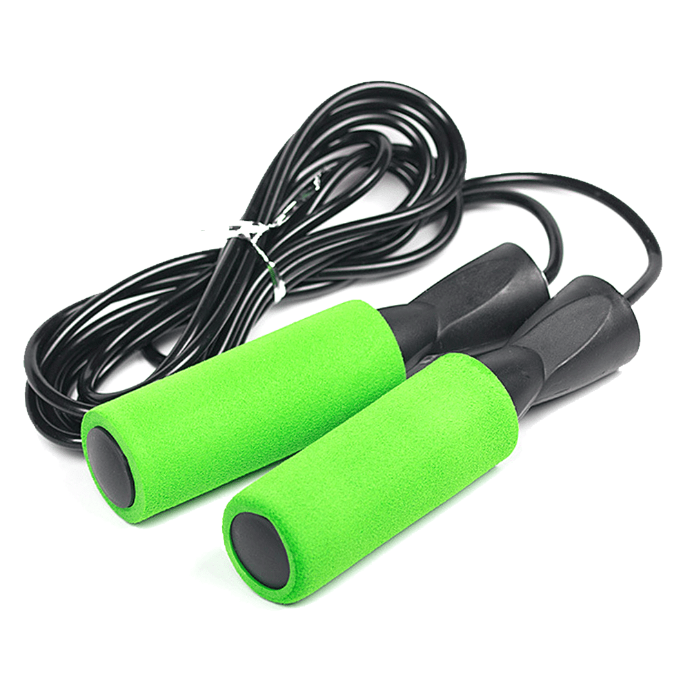 green Adjustable Steel Wire Tangle-Free Skipping rope ,for adult Speed ...