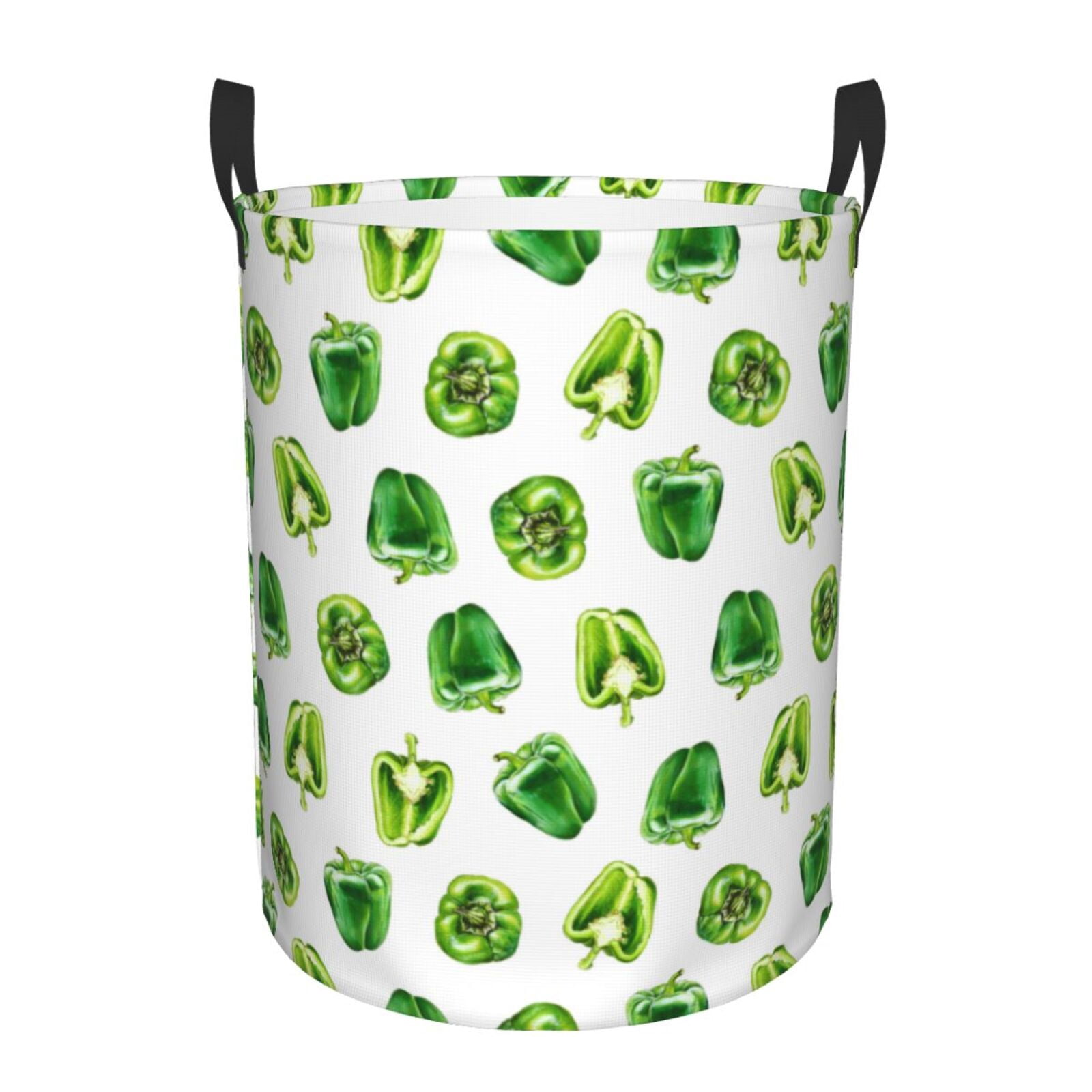 green Bell Pepper Laundry Basket, Laundry Hamper Waterproof Laundry Bag ...
