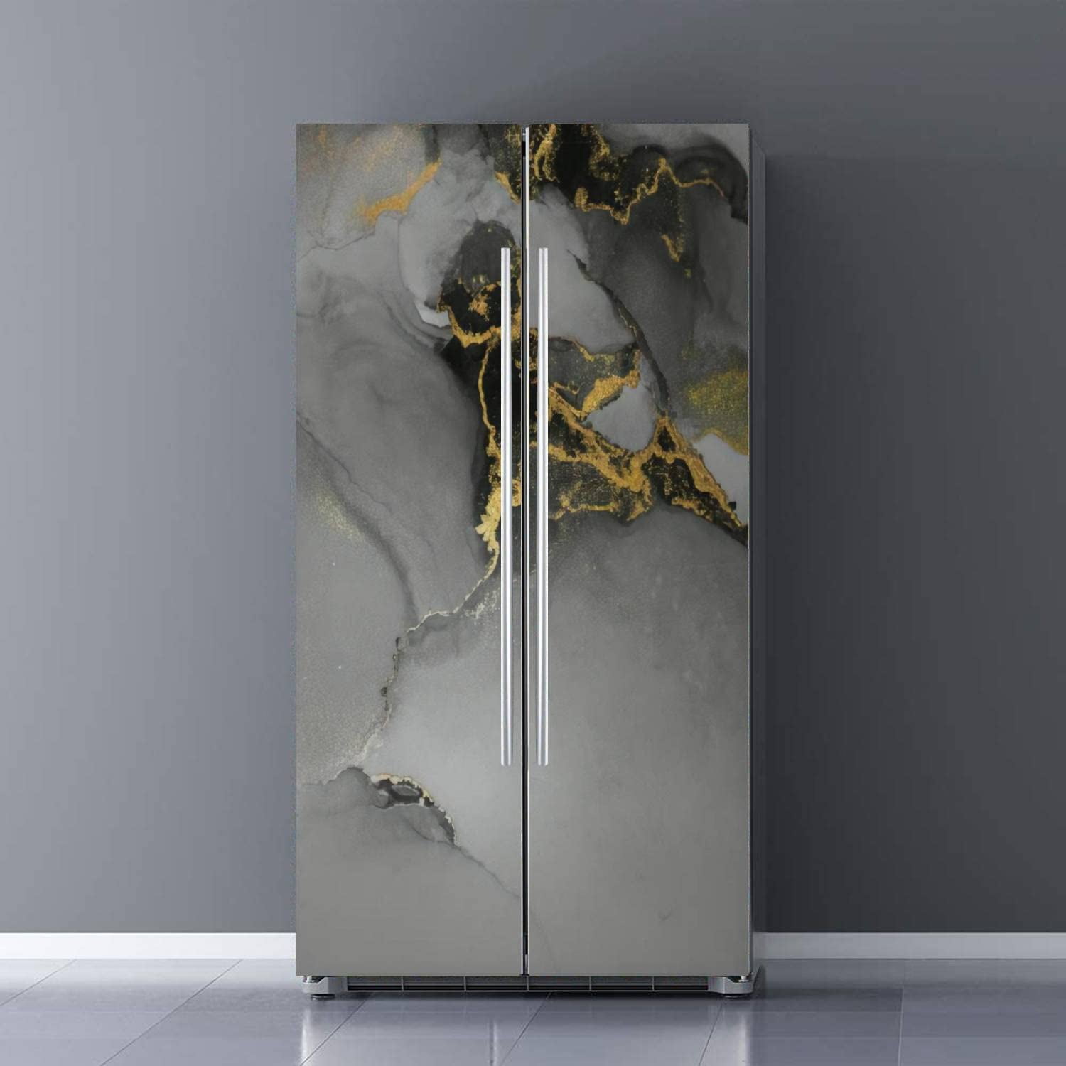 green Gold plated refrigerator packaging Art Abstract painting ...