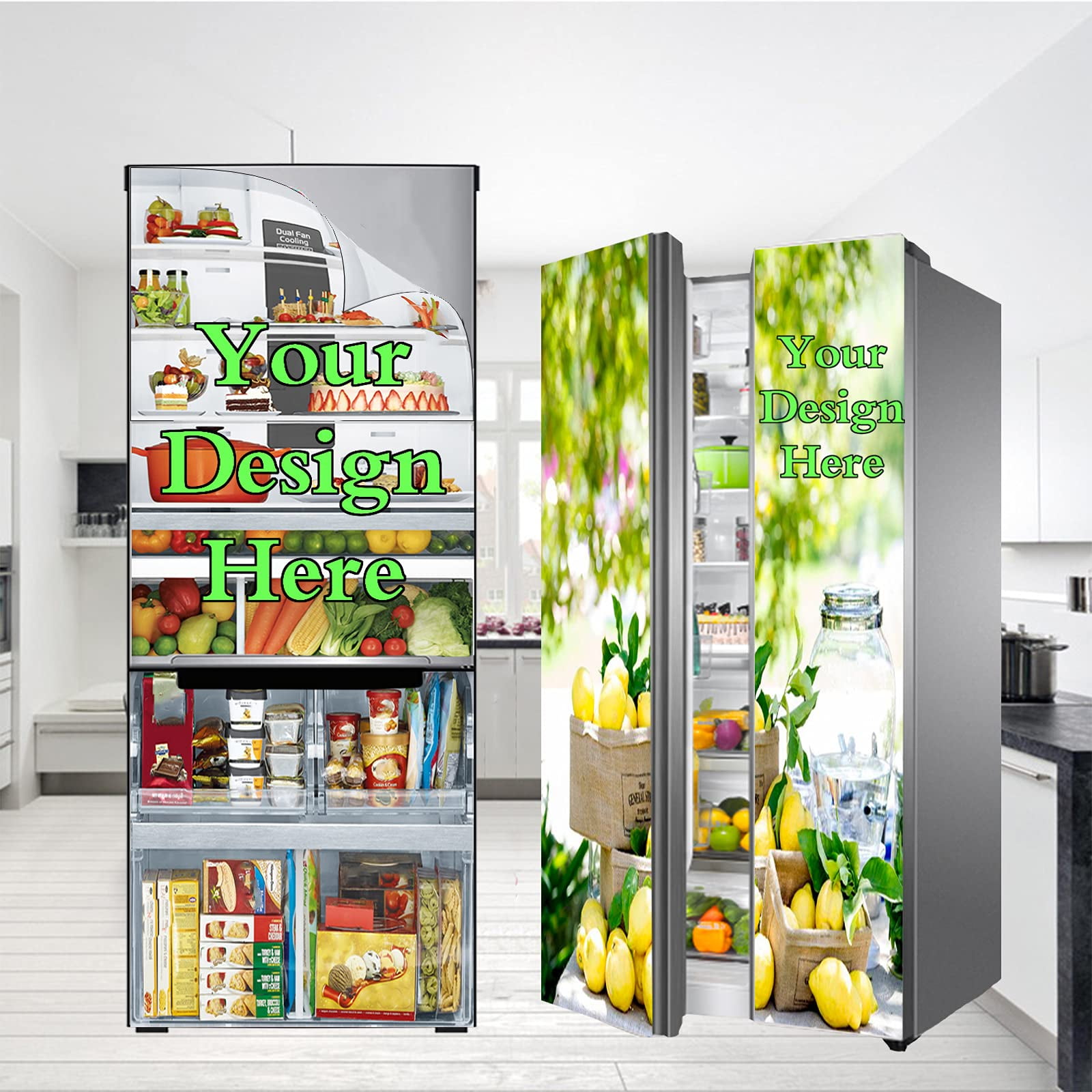 green Gold plated refrigerator packaging Art Abstract painting ...