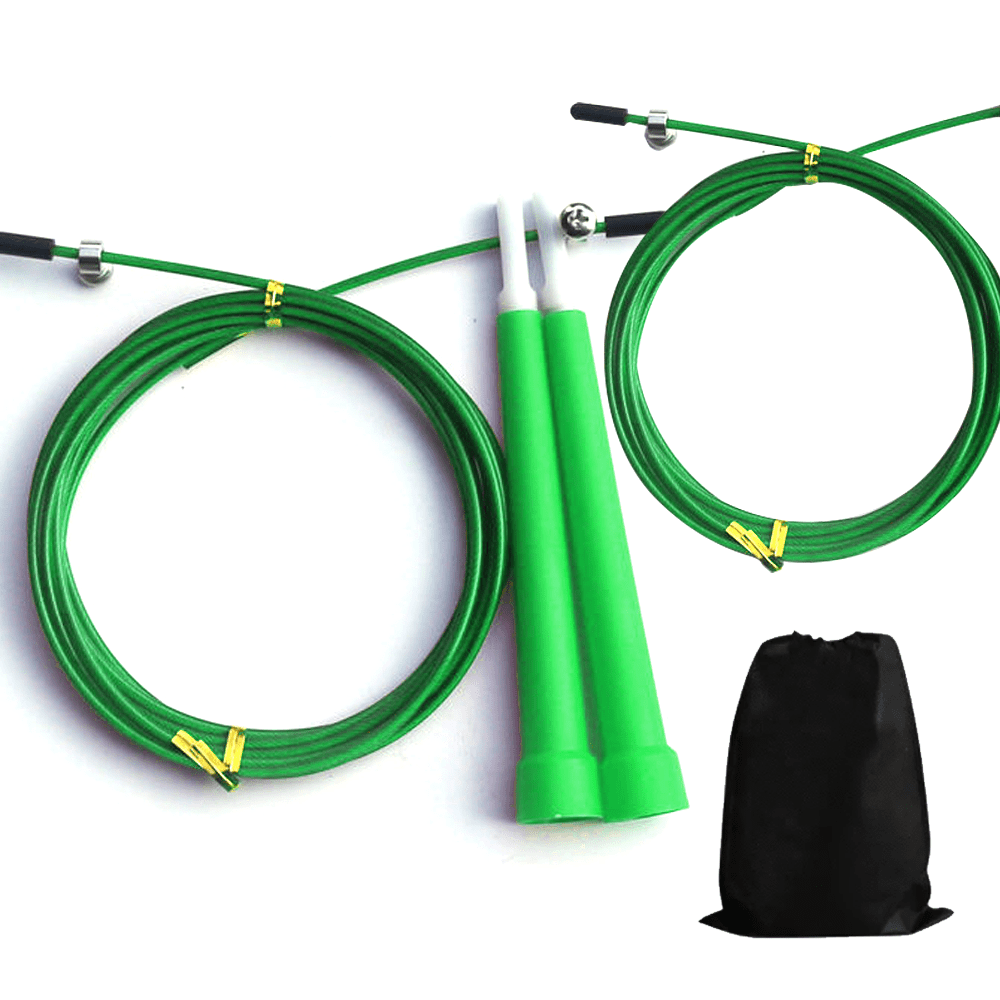 green Jump Rope - Speed Rope, Adjustable for Boxing, Traveling Workouts ...