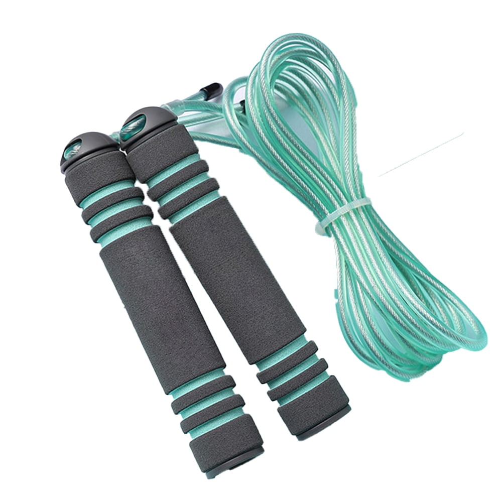 green Jump Rope, Tangle-Free with Ball Bearings, Memory Foam Handles ...