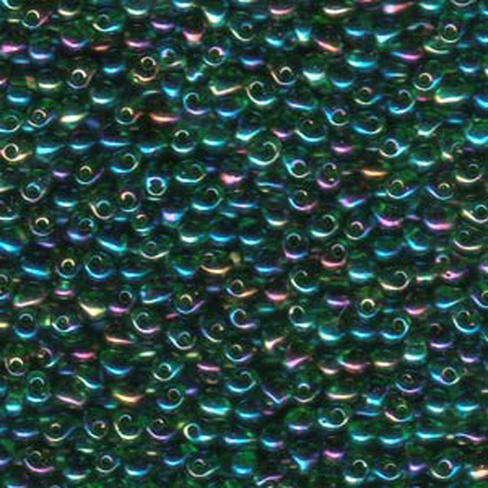 green ab rainbow transparent miyuki 3.4mm fringe seed bead glass tear ...