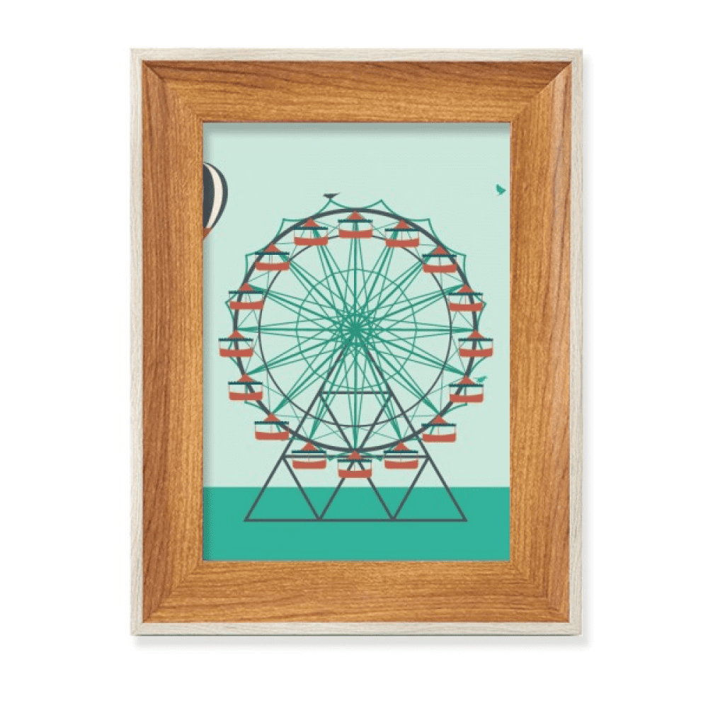 green amusement park pattern desktop wooden photo frame display picture ...