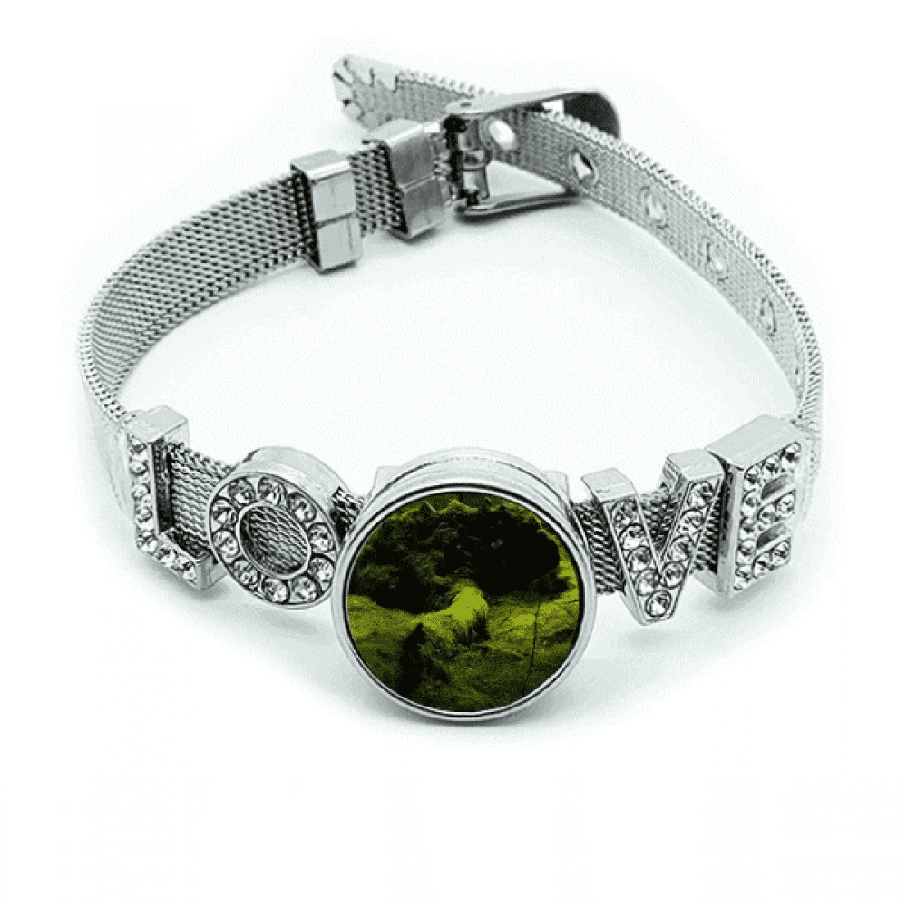 green grass ry science nature scenery Bracelet Wristband Crystal Love ...