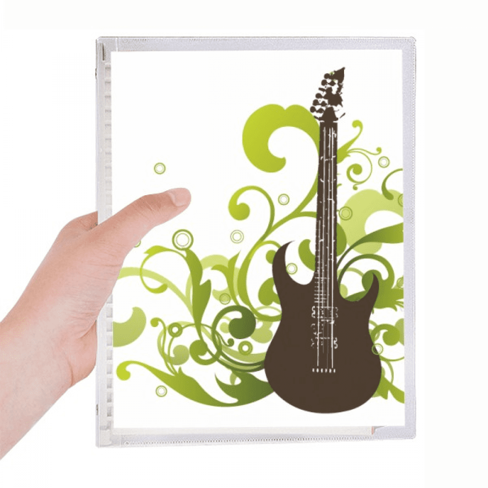 green,guitar music fresh pattern notebook loose diary refillable ...