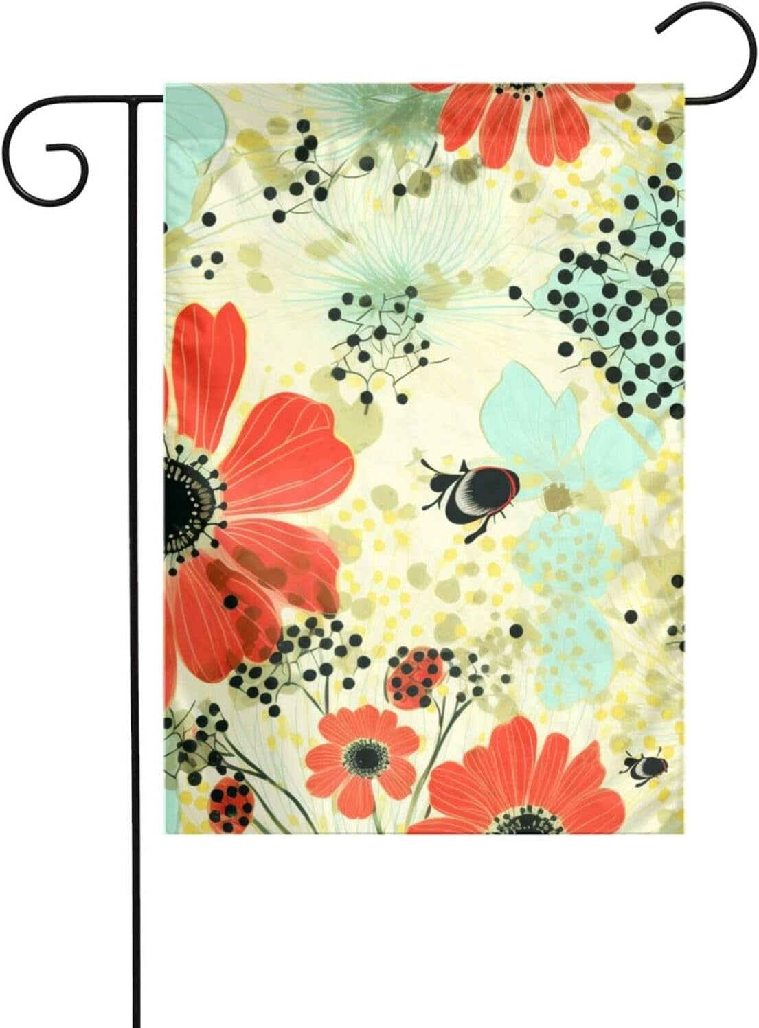 green ladybug Garden Flags Double Sided,Garden Flags for All Seasons ...